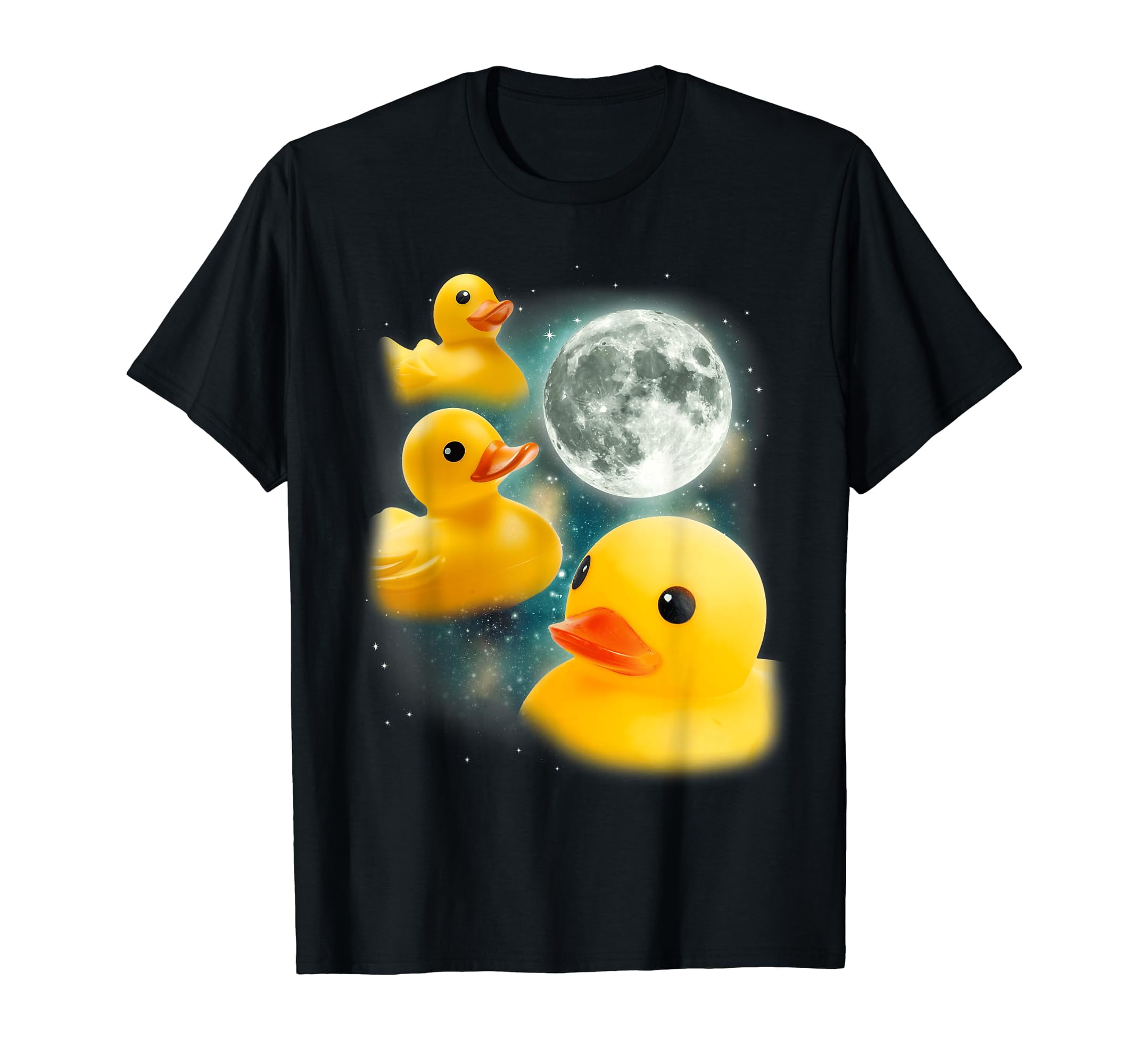 Three Rubber Duck Moon | Cursed Bath Toy Funny Rubber Duck T-Shirt ...