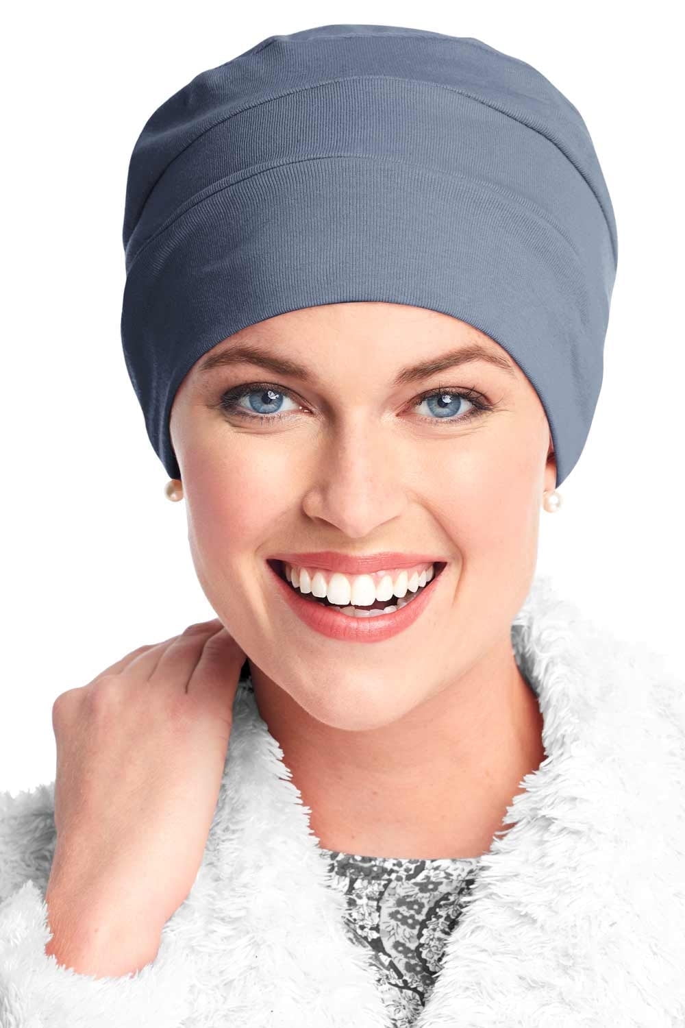 Three Seam Cotton Sleep Cap-Caps for Women with Chemo Cancer Hair Loss ...