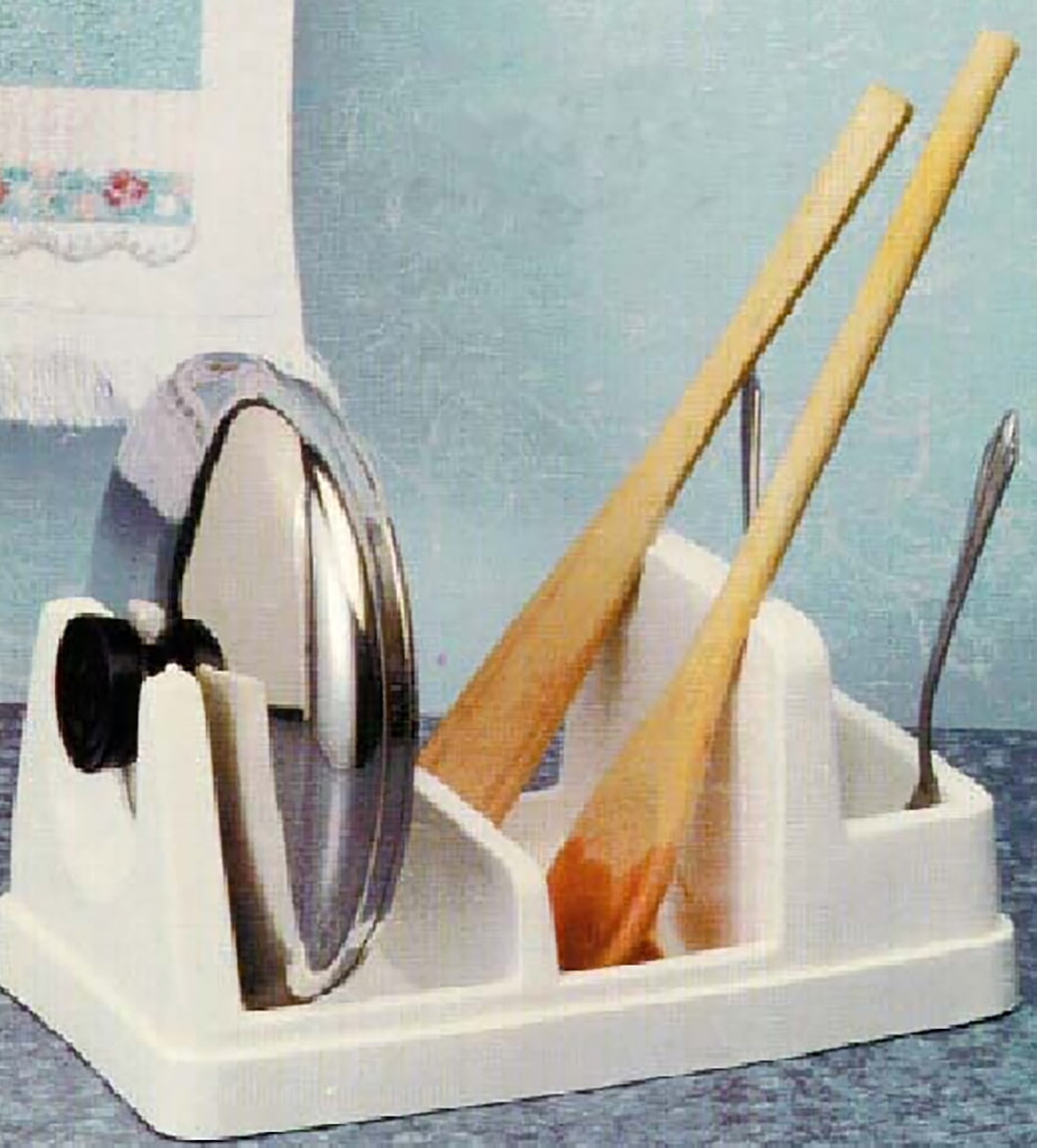 Three Section Spoon Rest and Pot lid holder with Drip collection ...
