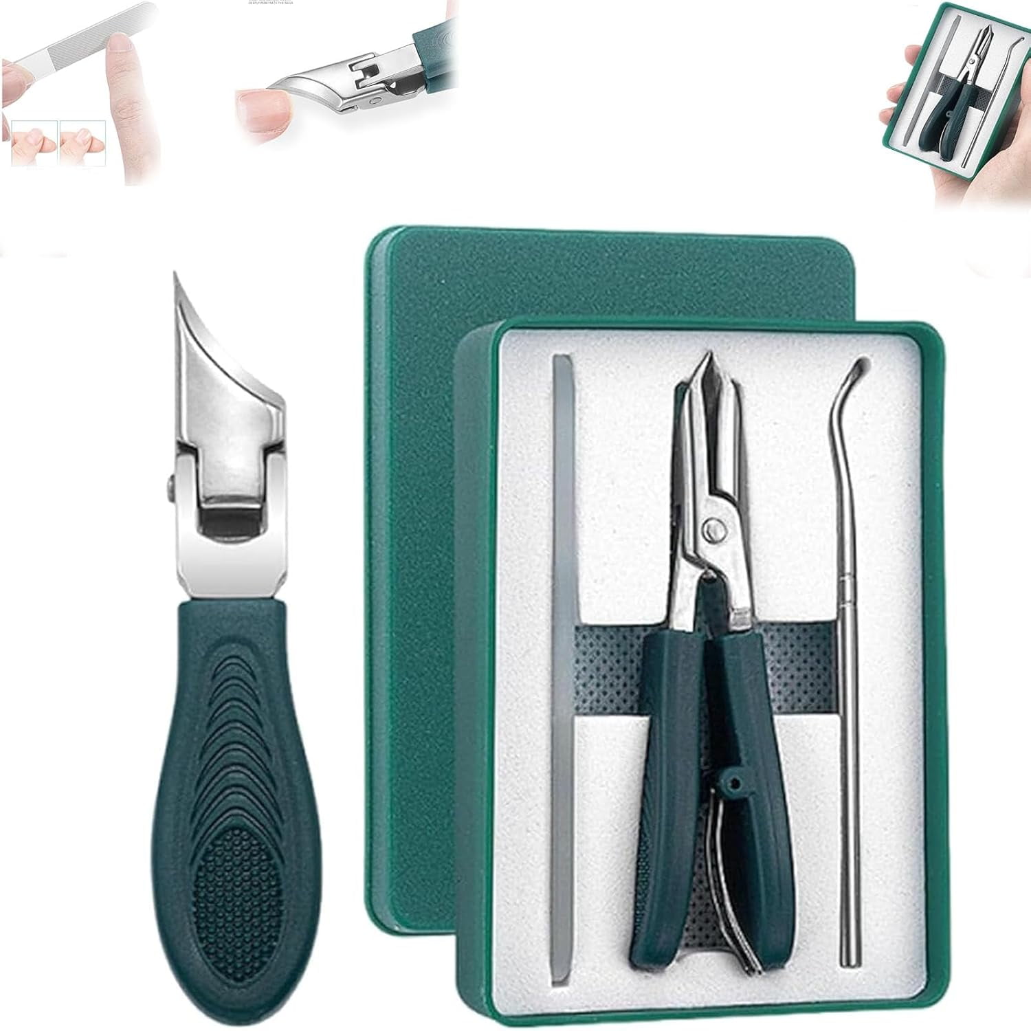 Three Sets of Eagle Beak Beveled Nail Clippers, Super Sharp Oblique ...