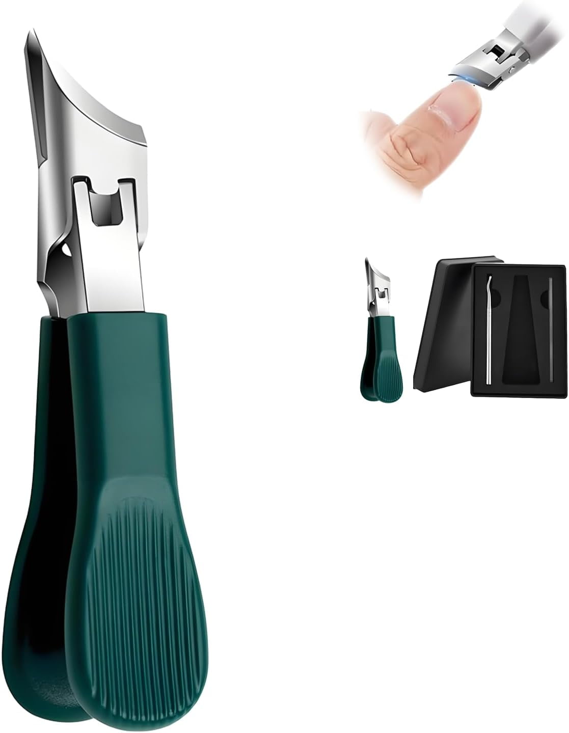 Three Sets of Eagle Beak Beveled Nail Clippers,Wide Jaw Opening Anti ...