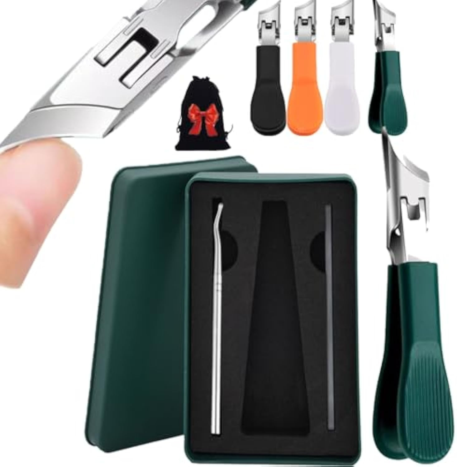 Three Sets of Eagle Beak Beveled Nail Clippers, Wide Jaw Opening Anti ...