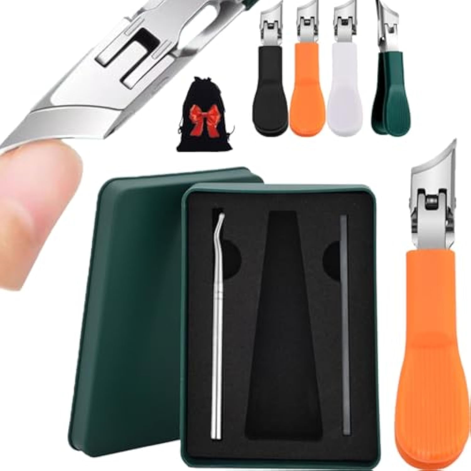 Three Sets of Eagle Beak Beveled Nail Clippers, Wide Jaw Opening Anti ...