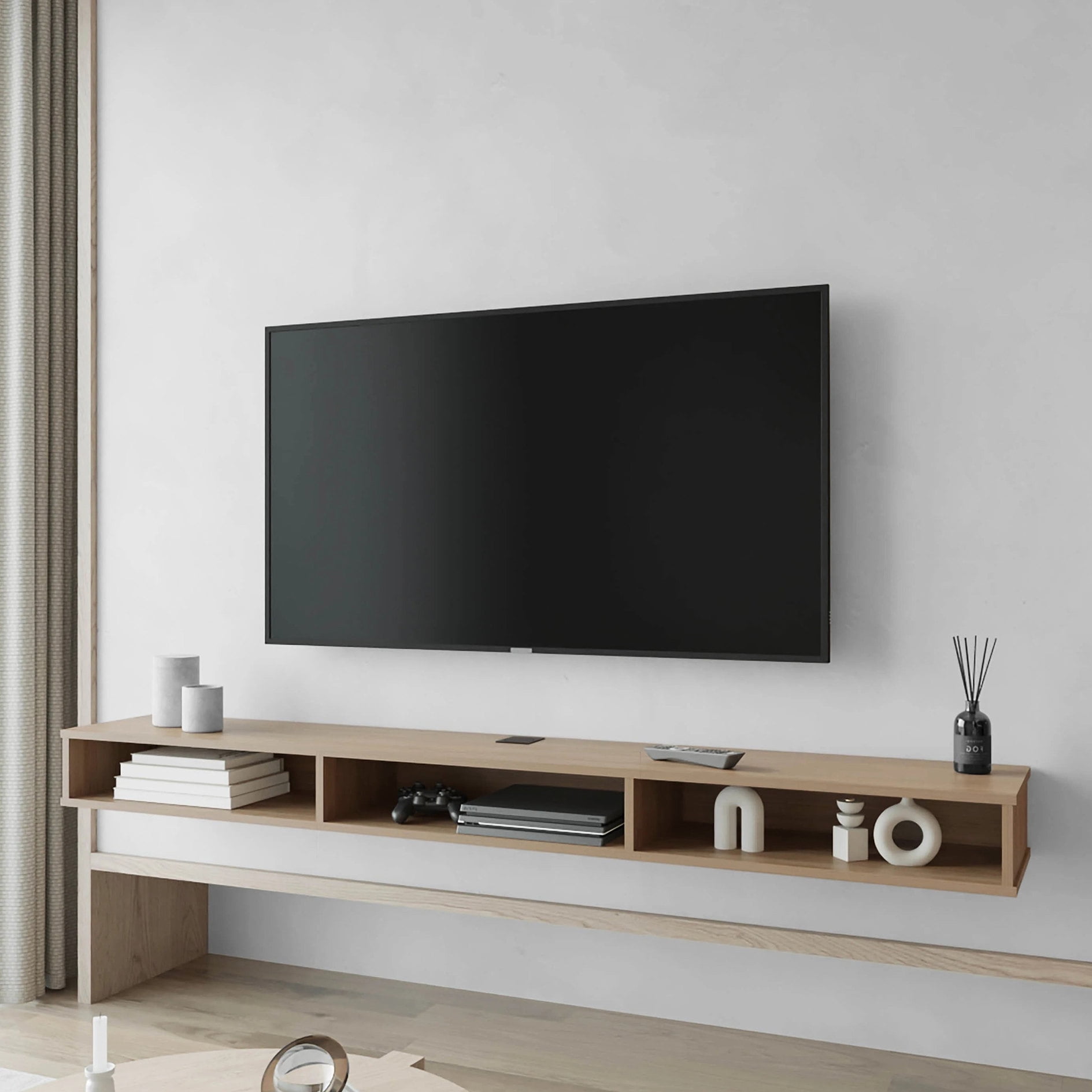 Three - Shelf Ash Wood Stand + Sleek Rectangular Shape"-"Home ...