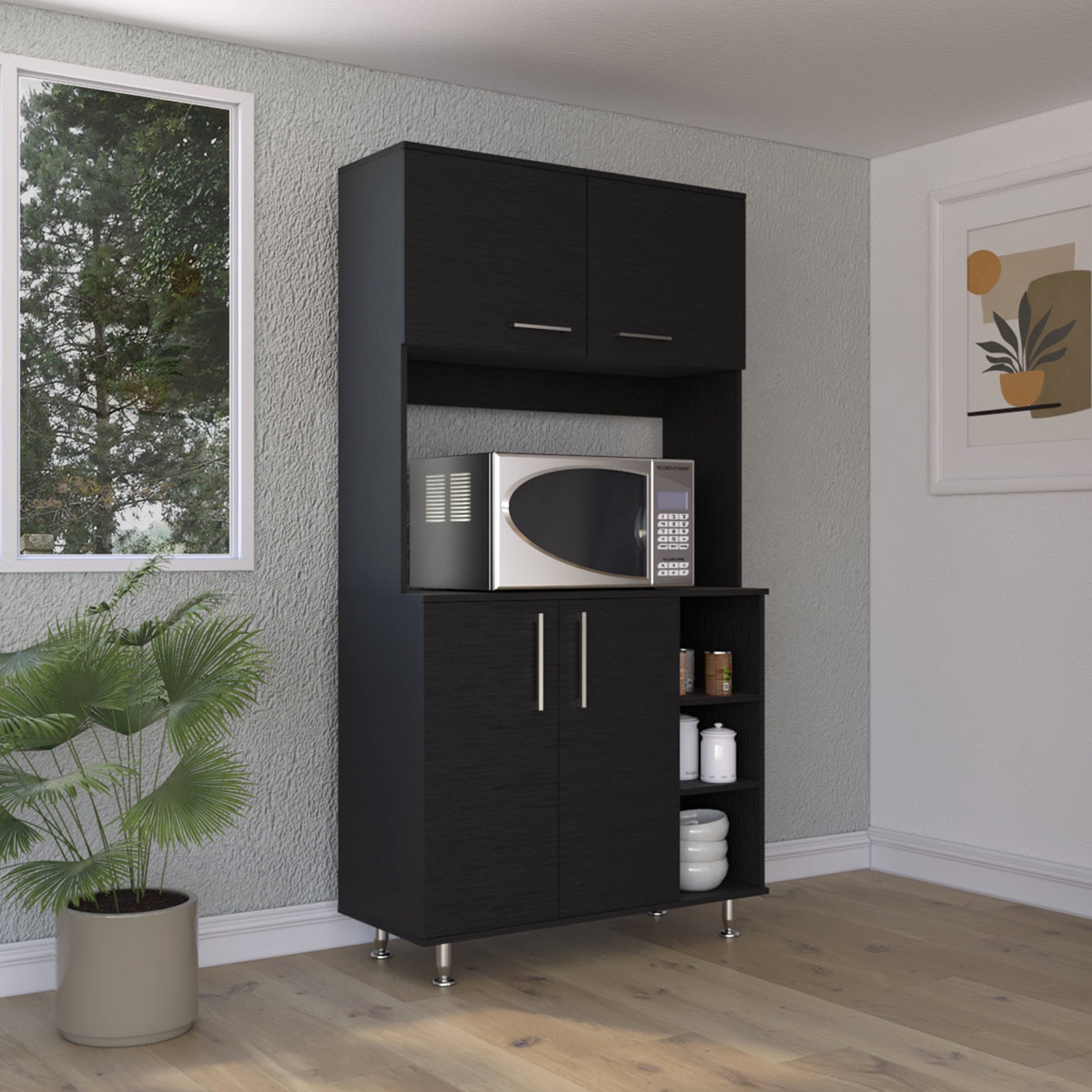 Three - Shelf Kitchen Pantry | Serve as Prep Meal Station | CPSIA ...