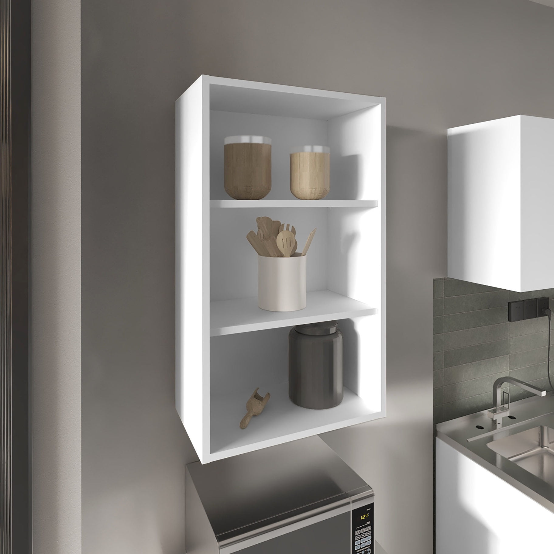 Three Shelves Storage + Compact Size - Kitchen Essentials Storage, Save ...