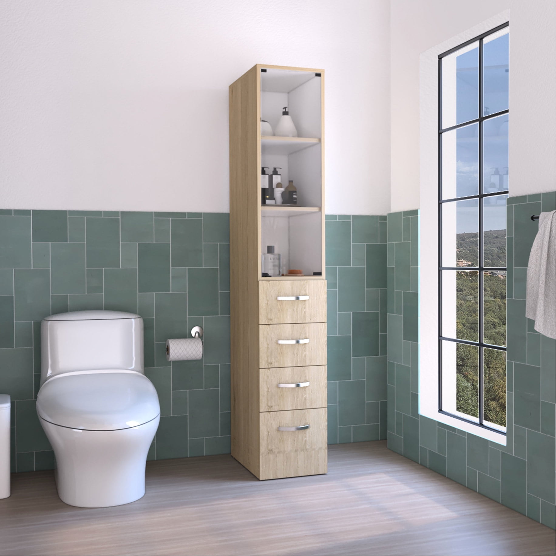 Three Shelves Three Drawers - Soft - Close Drawer Design - Bathroom and ...