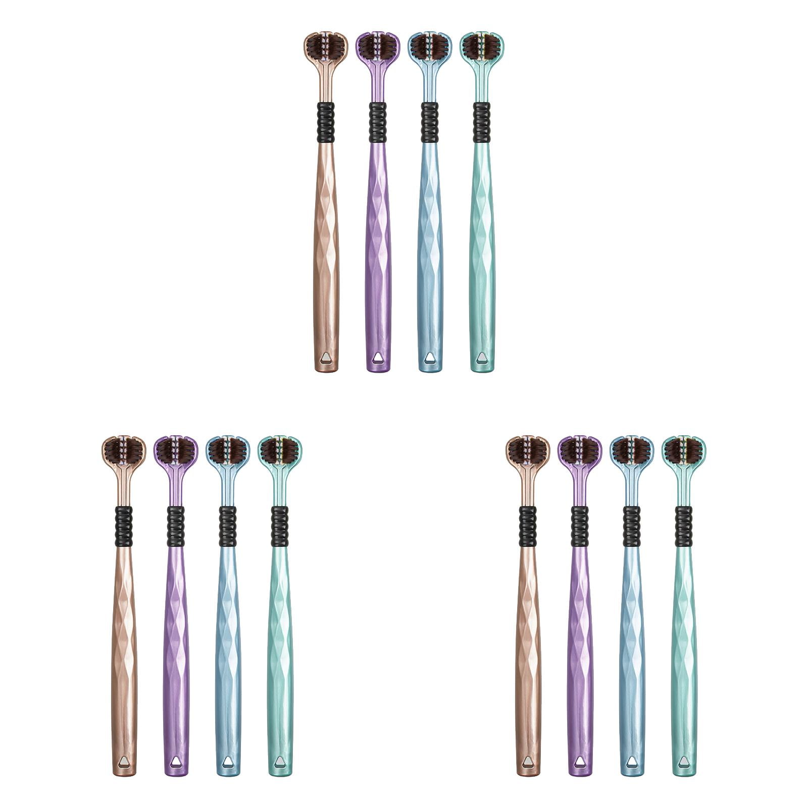 Three-Sided Toothbrush Toothbrush with All-Round for Teeth, Tri-Head ...