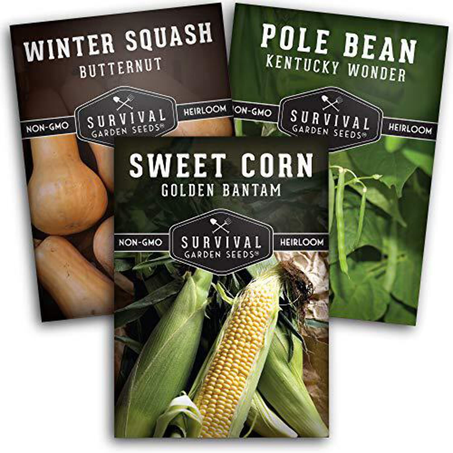 Three Sisters Collection Seed Vault - Sweetcorn Butternut Winter Squash ...