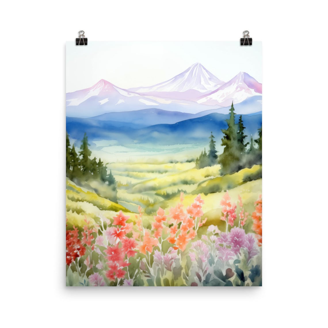 Three Sisters Oregon Print, Mountain Landscape Wall Art, Pacific ...