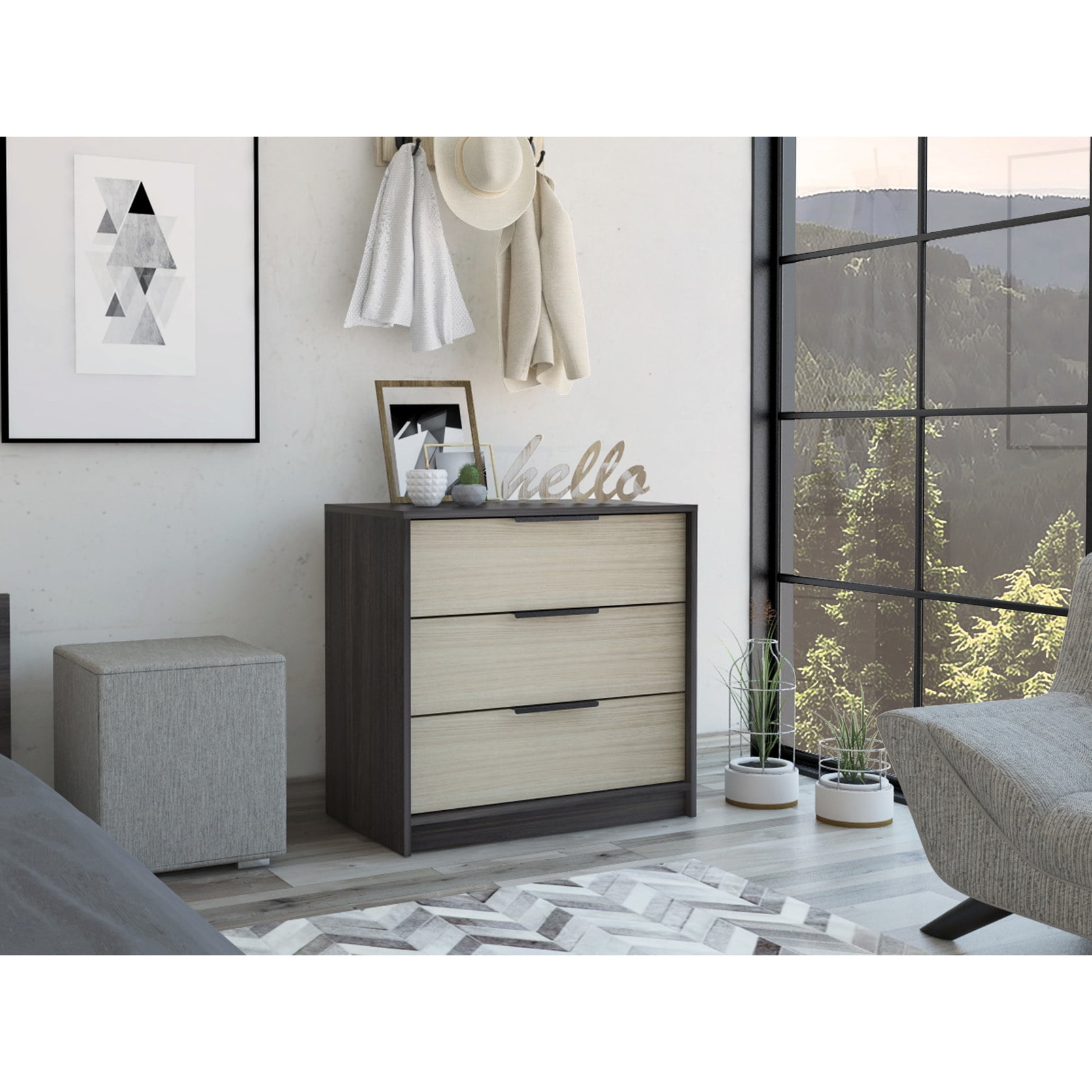 Three Spacious Drawers | Modern Decor Storage in Your Room | Create a ...