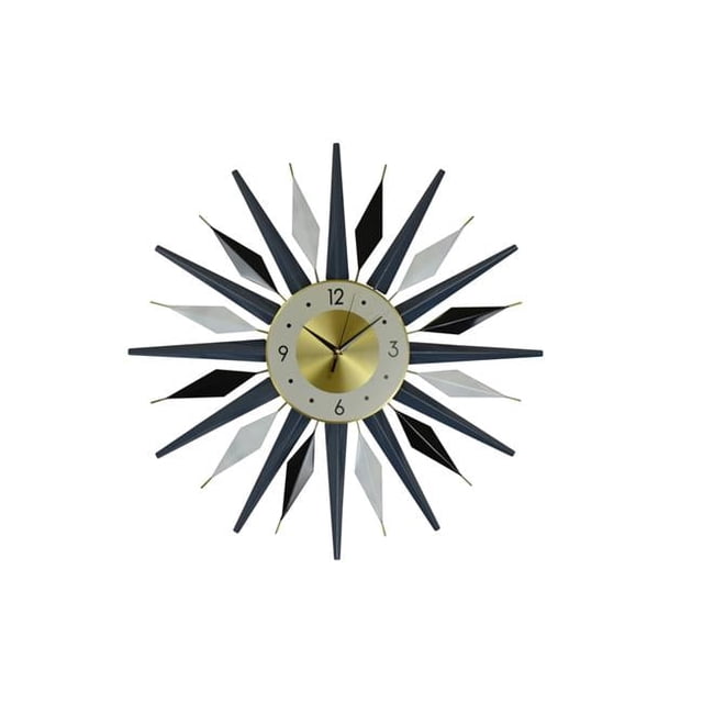 Three Star Import & Export YC1180 27 in. Round Wall Clock with Blue ...