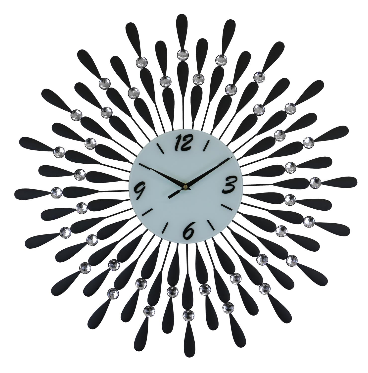 Three Star Import & Export YC780 24 in. Round Wall Clock, Black ...