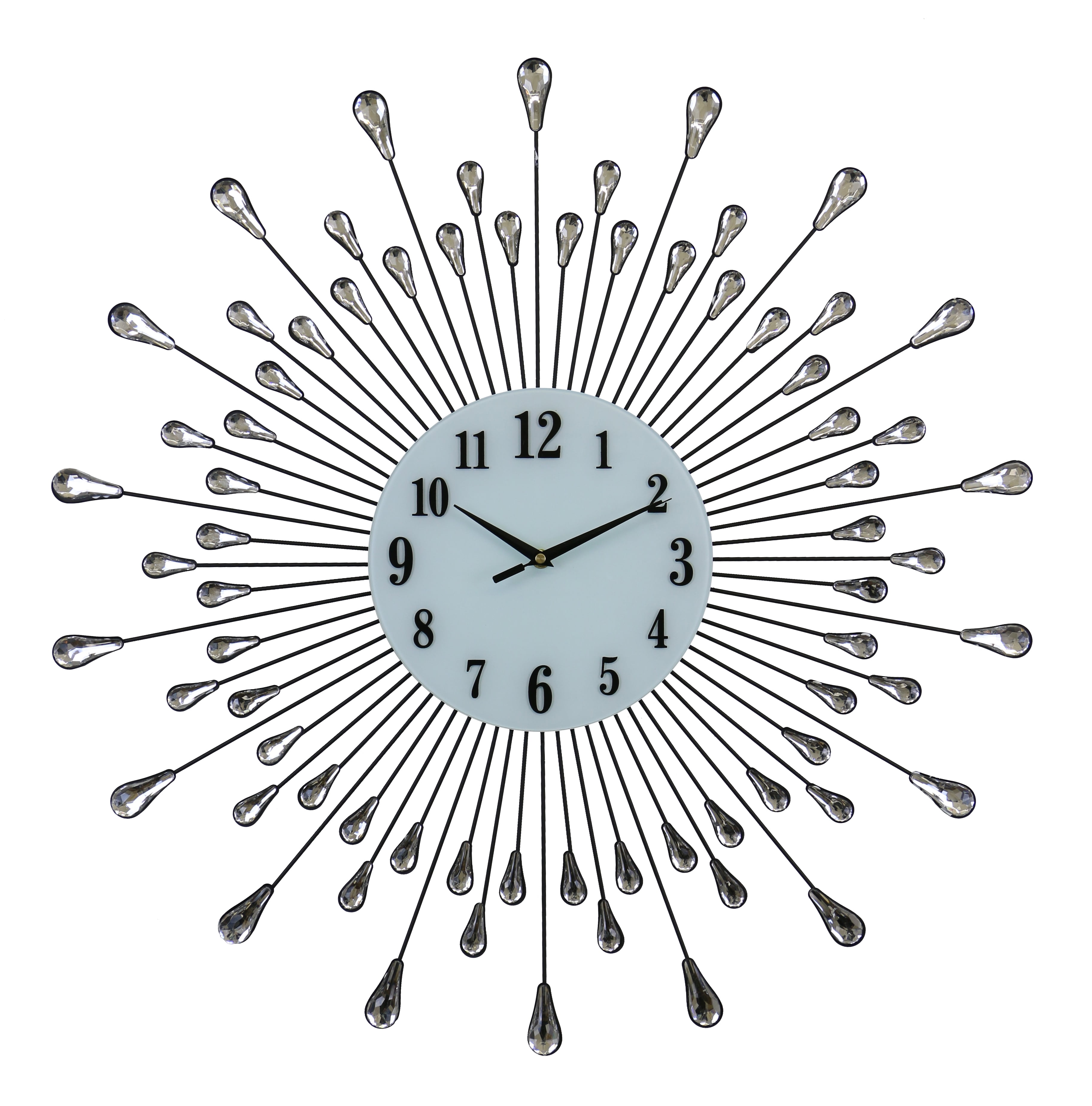 Three Star Import & Export YC800 27 in. Round Wall Clock, Silver ...