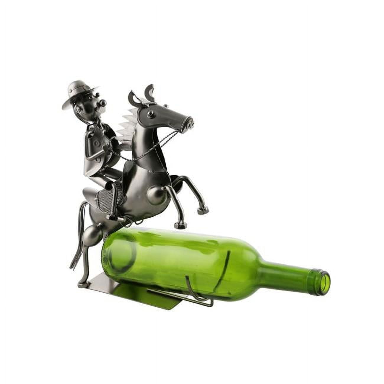 Three Star Import & Export ZB300 Wine Bottle Holder, Cowboy on Horse ...