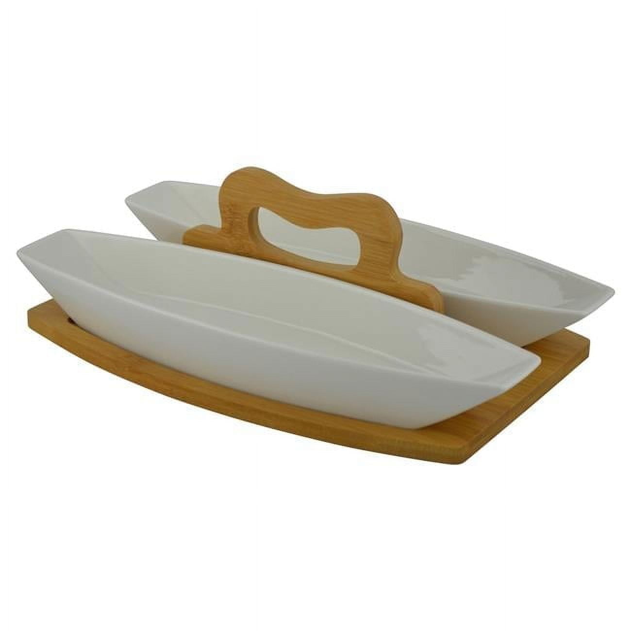 Three Star KW269 12 x 8 in. Two Oval Bowls With Handle - Walmart.com