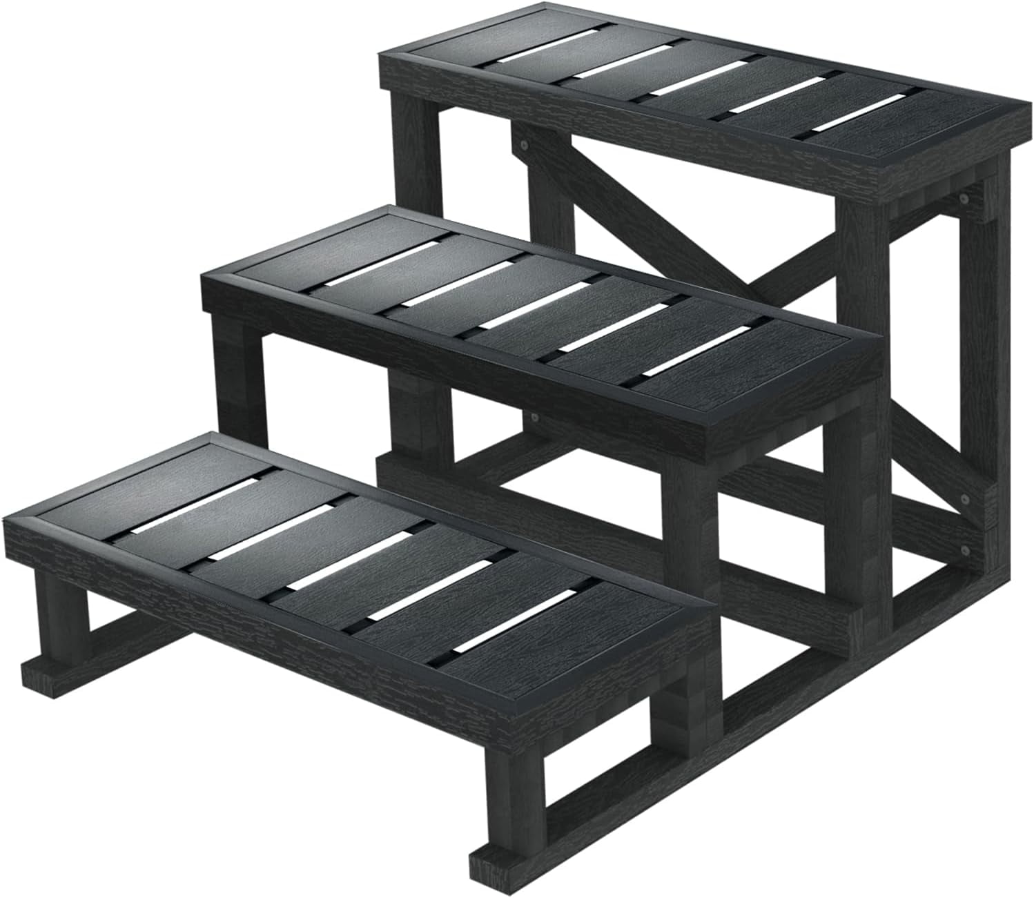 Three Steps for Hot Tub, Wood-Plastic Composite Steps for Easy Entry ...