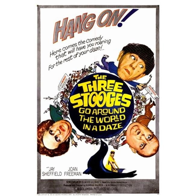 Three Stooges Go Around the World in a D Movie Poster - 11 x 17 in ...