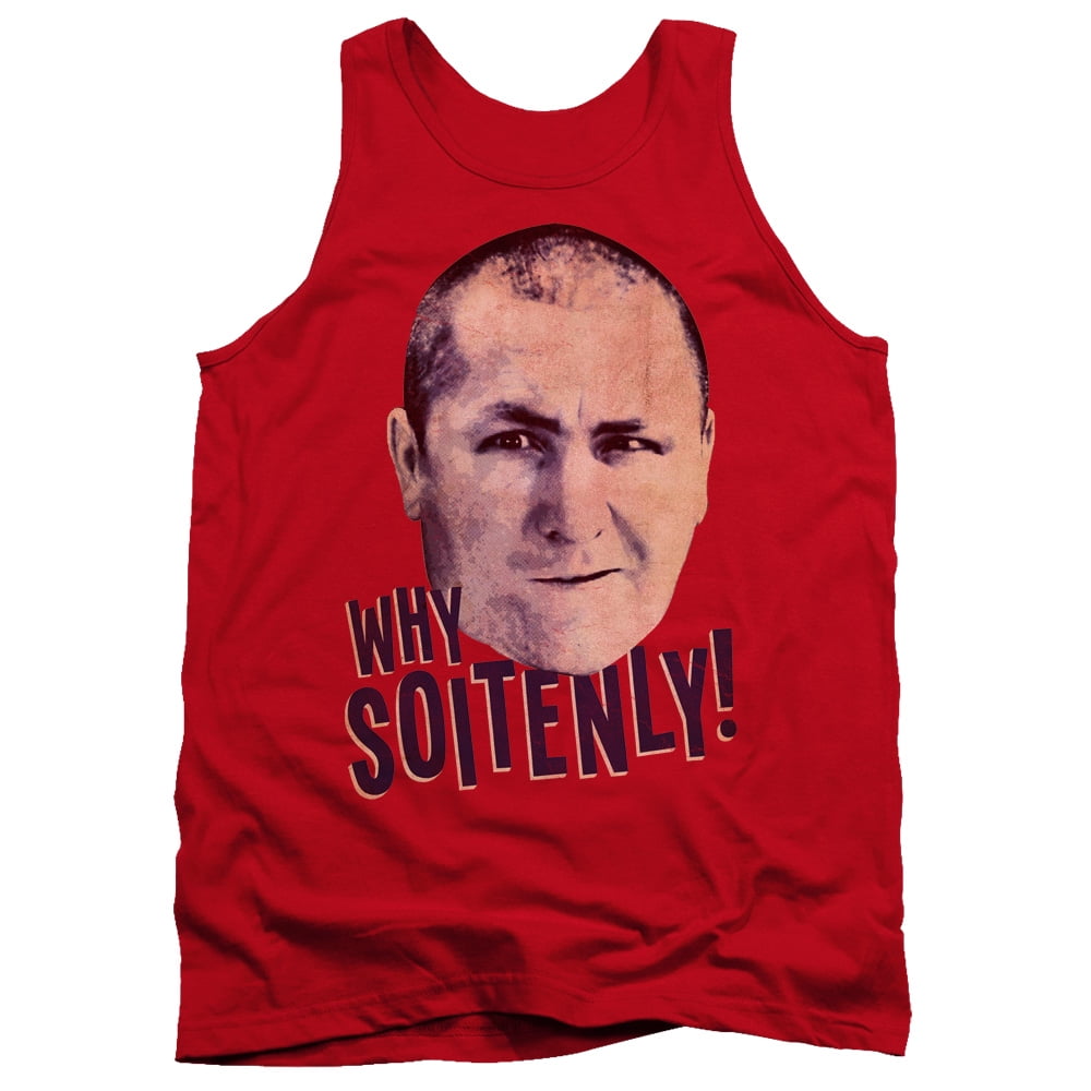 Three Stooges Why Soitenly Adult Tank Top Red - Walmart.com