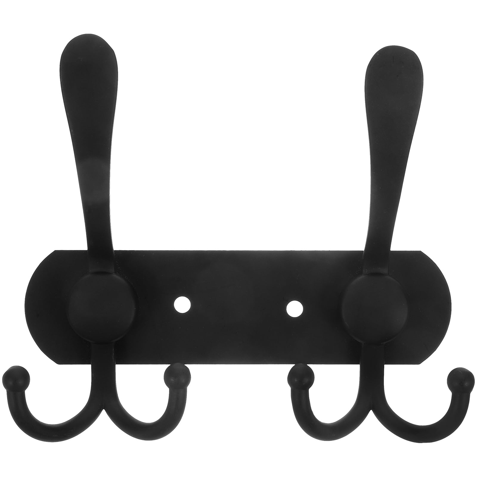 Clispeed Sturdy Black Metal Wall Hook Rack for Bathroom Kitchen with ...