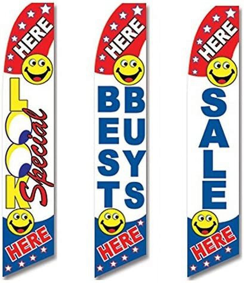 Three Swooper Flag Combo Look Special Here Best Buys Sale Red Blue ...