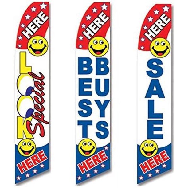 Three Swooper Flag Combo Look Special Here Best Buys Sale Red Blue ...