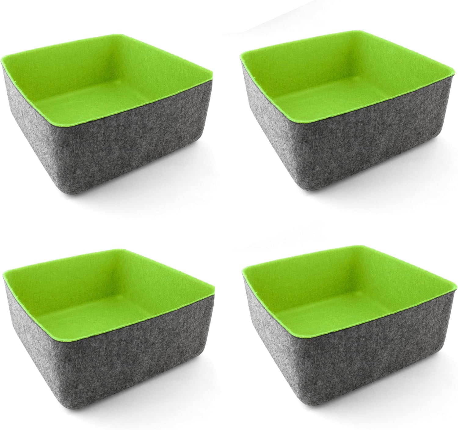 Three by Three Seattle Felt·Like·It! 9 x 9 x 4 Inch Felt Storage Bin ...
