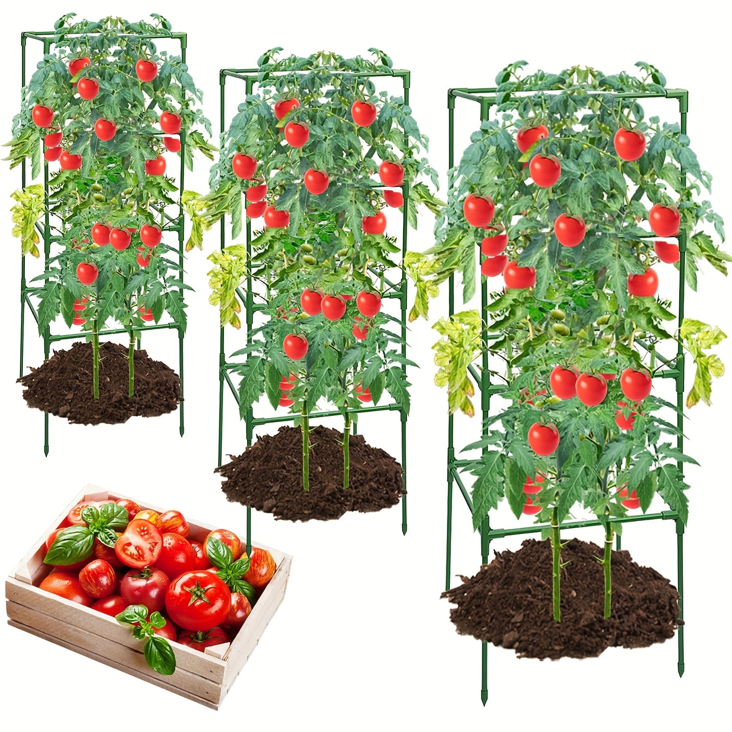 Three-Tier Climbing Frame, Suitable for Tomatoes, Cucumbers, Beans ...