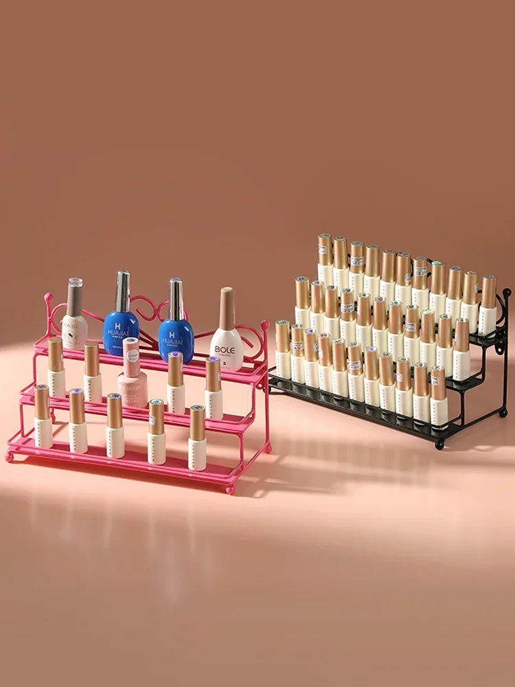 Three Tier Iron Jewelry and Nail Art Organizer with Nail Polish Display ...