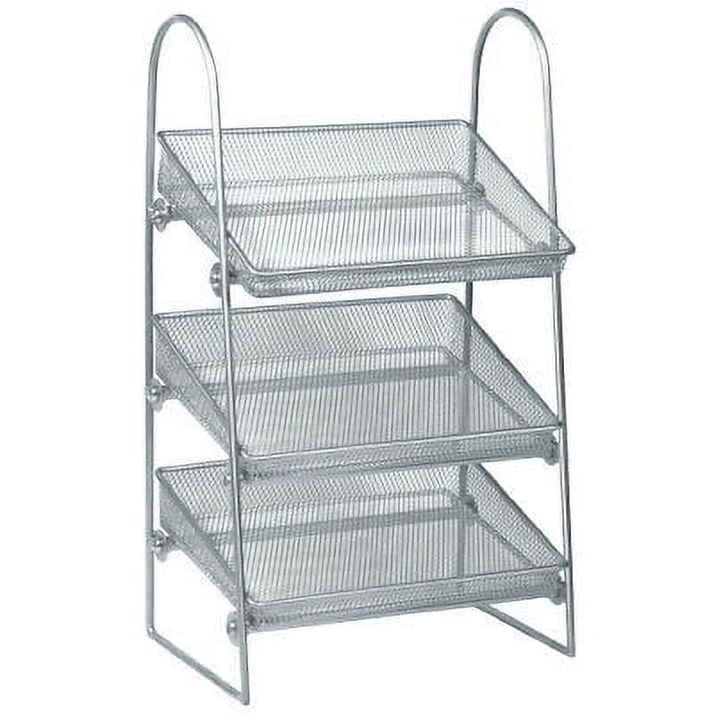 Three Tier Mesh Basket Countertop Display 9"W x 7"D x 19.5"H - Walmart.com