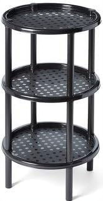 Three Tier, Round, End Table, Shelf, Stand, TV Snack Table, Plenty of ...