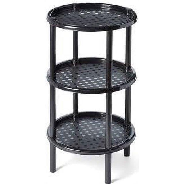 Three Tier, Round, End Table, Shelf, Stand, TV Snack Table, Plenty of ...