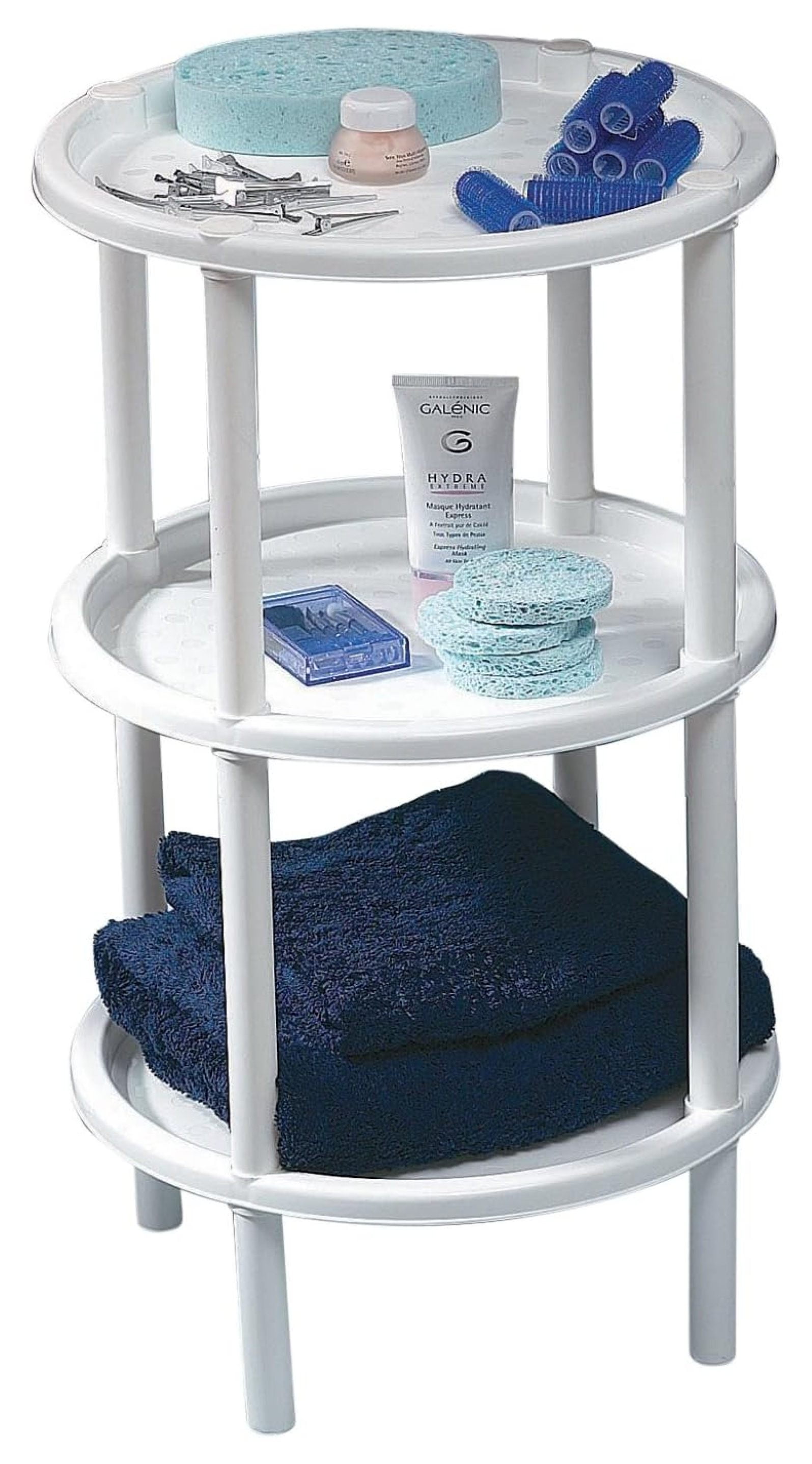 Three Tier, Round, End Table, Shelf, Stand, TV Snack Table, Plenty of ...