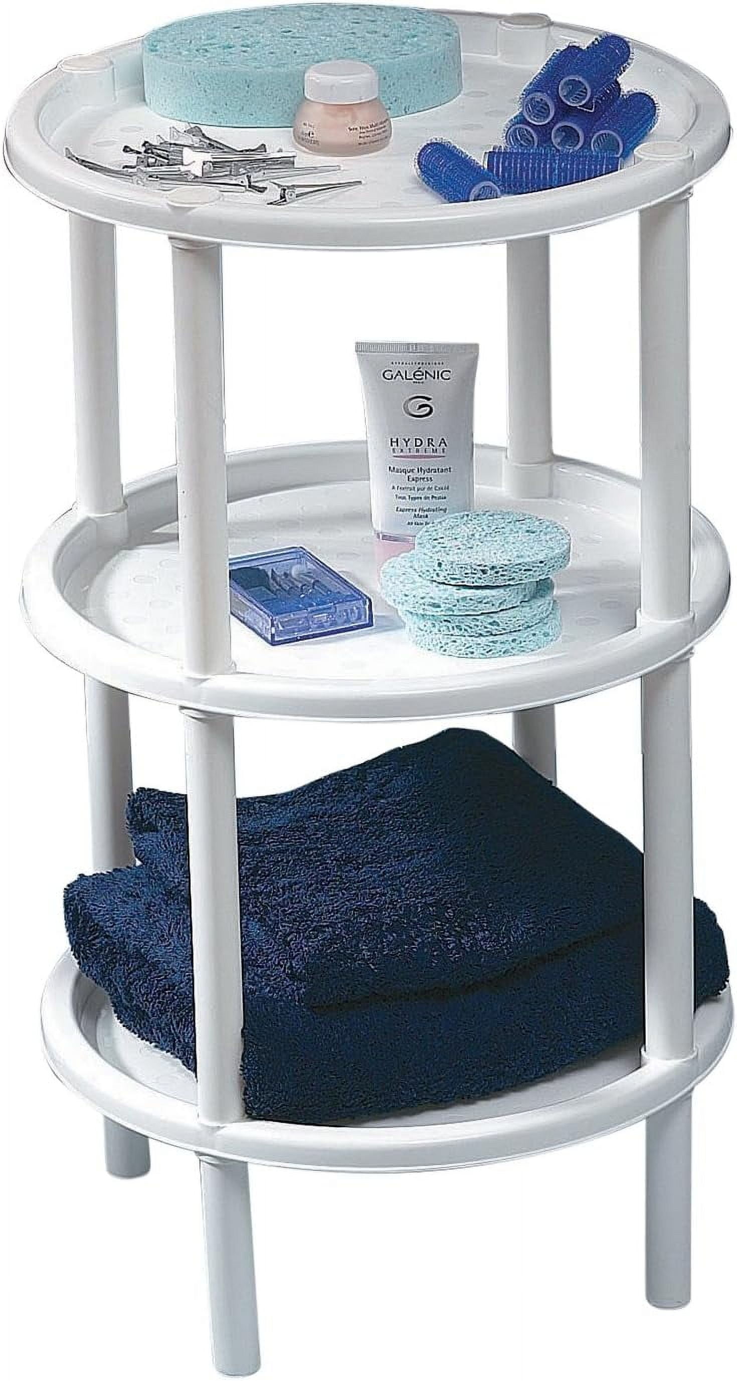 dxynlzq Three Tier Round End Table Shelf Stand TV Snack Table Plenty of ...