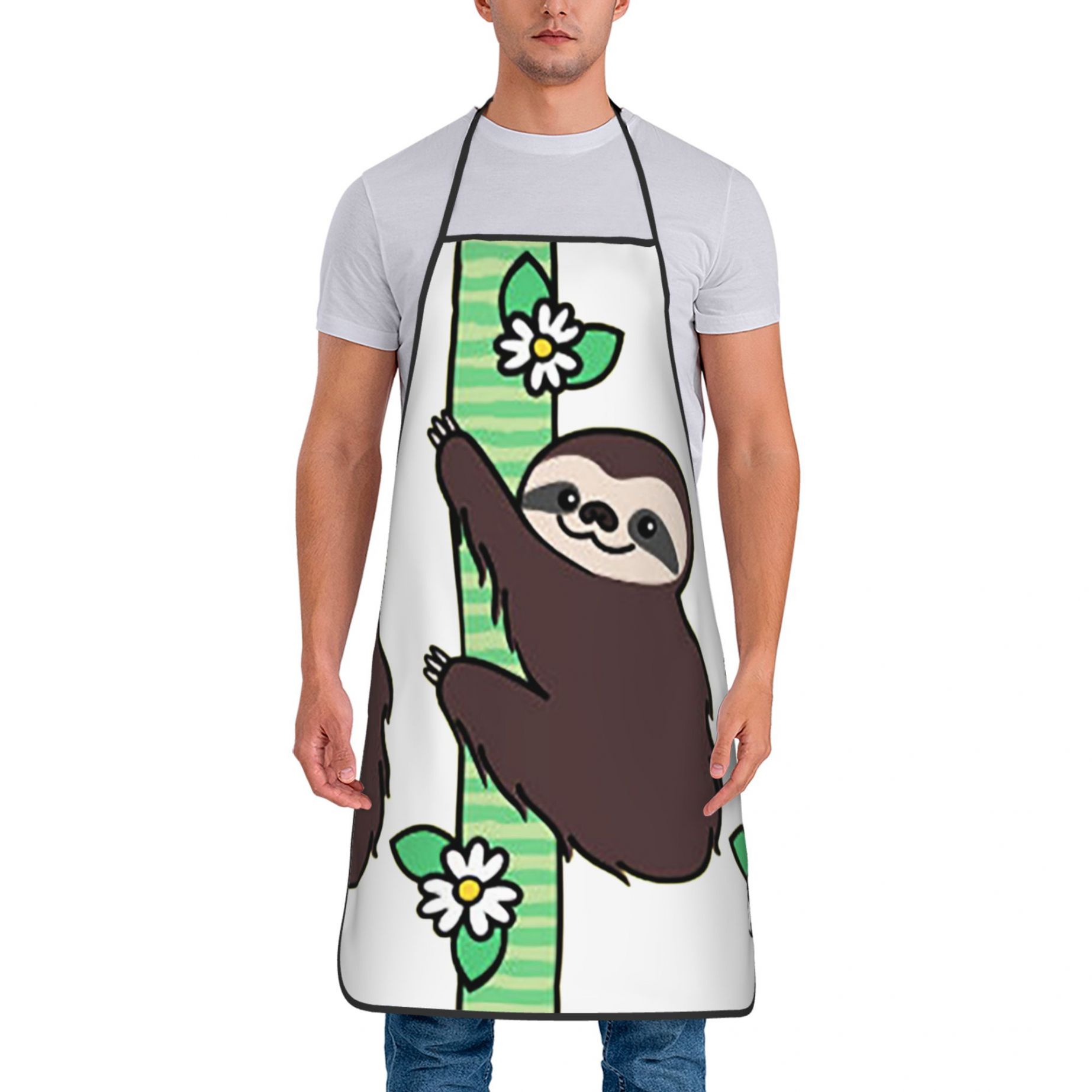 Three Toed Sloth Aprons for Women Men Waterproof Apron Kitchen Chef ...