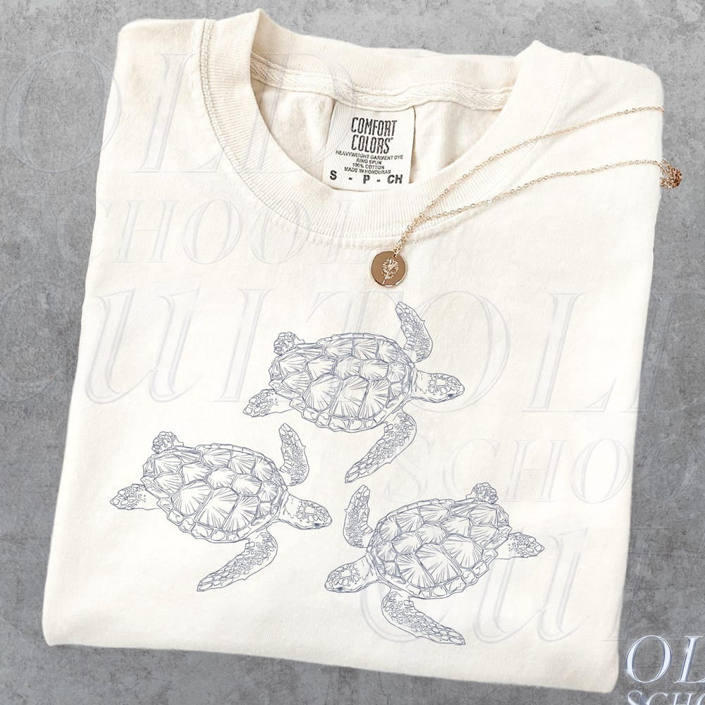 Three Turtles Vintage 90S Tshirt, Retro Y2K Turtle Lovers Shirt, Ocean ...