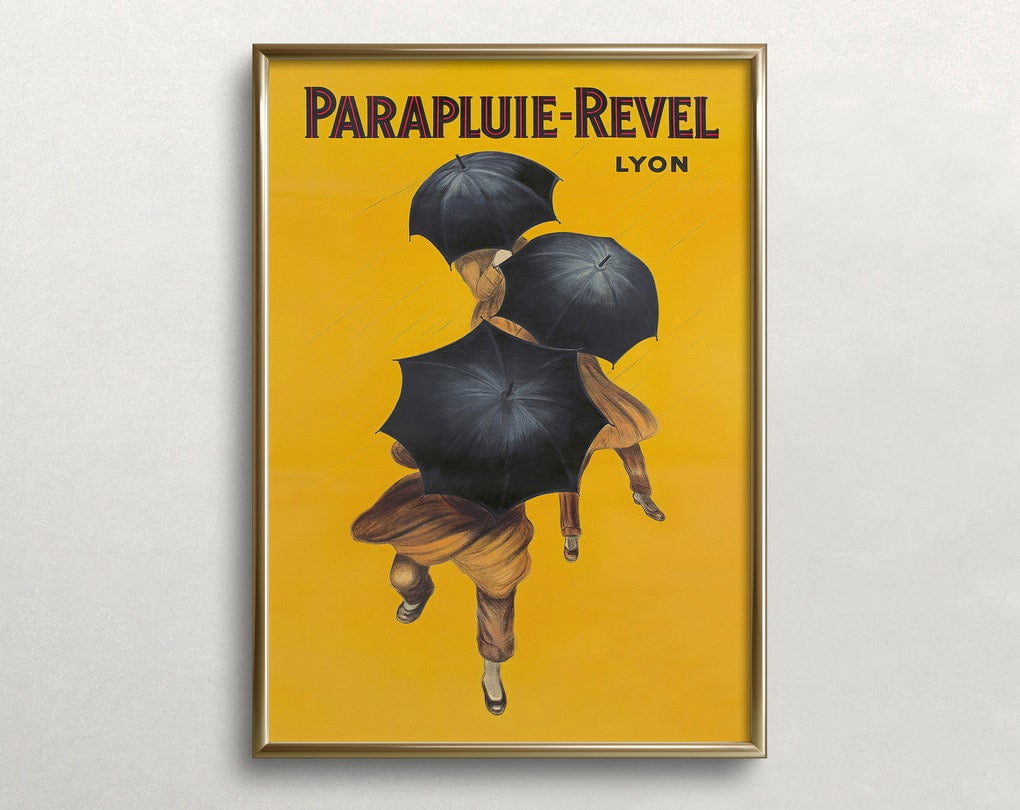 Three Umbrellas Poster, Parapluie Revel, Vintage Wall Art, Leonetto ...
