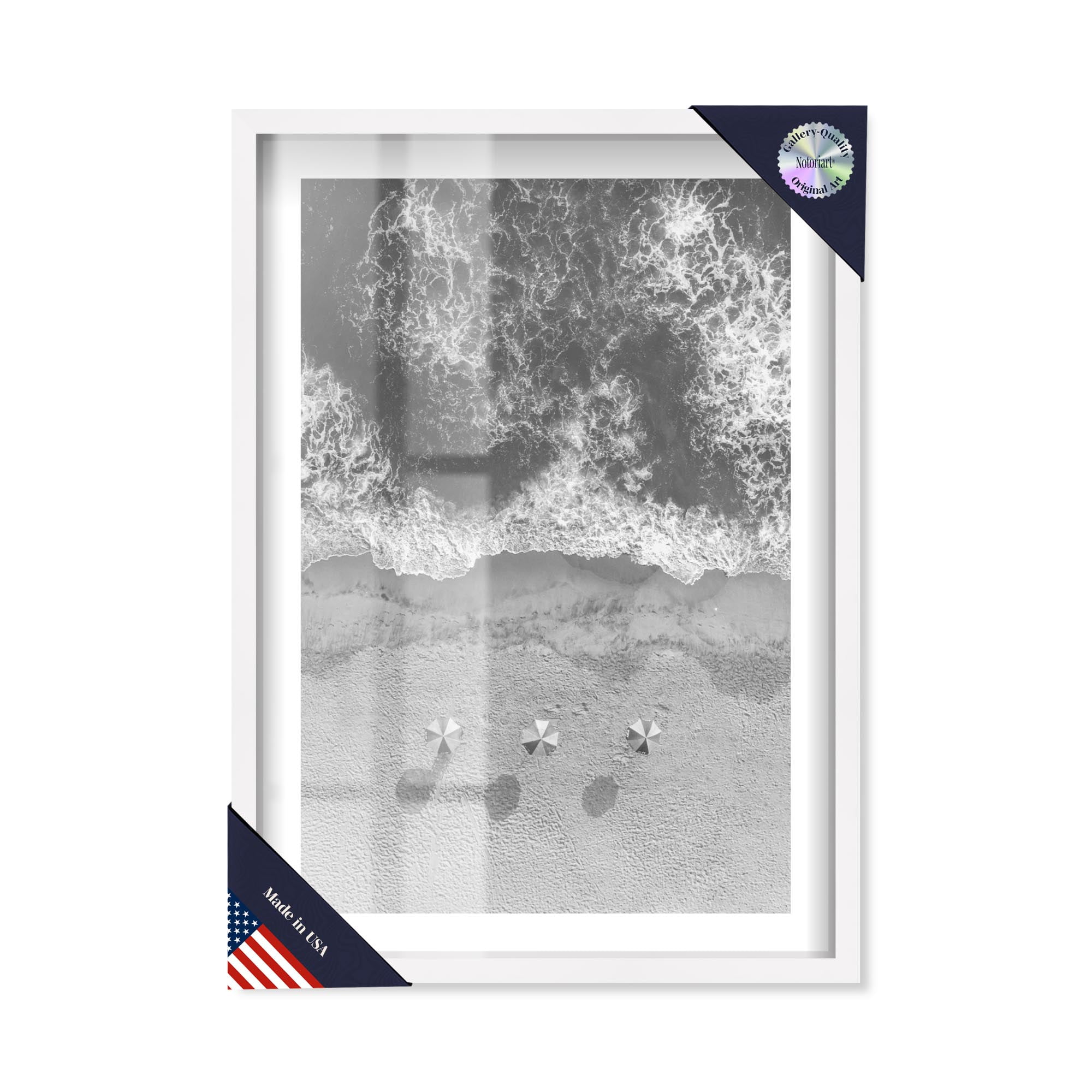Three Umbrellas Shadowbox Print Miami Art Prints by Notoriart, White ...