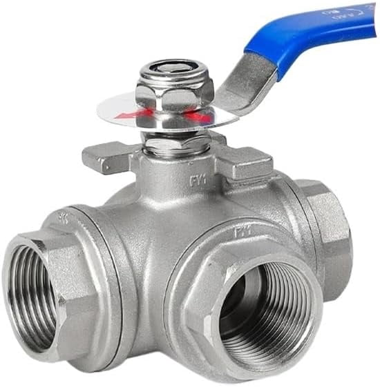 Three-Way Ball Valve 304 Stainless Steel L/T Type 1 In 2 Out Inner Wire ...