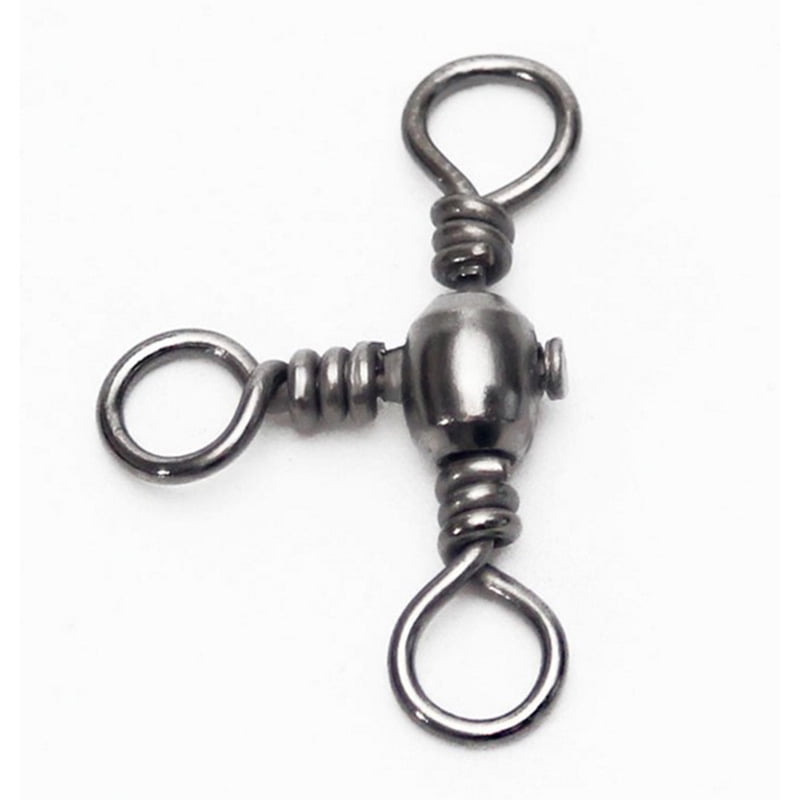 Three Way Cross-line Fishing Swivels T-shape Swivel Connector Barrel ...