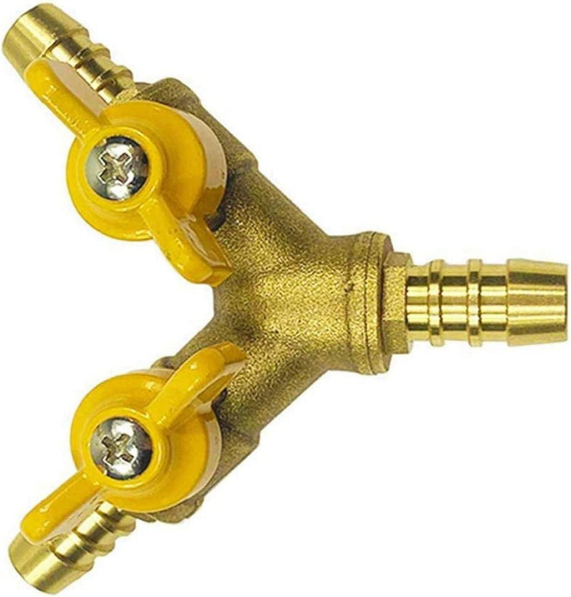 Three-Way Valve 3 Way Hose Connector Barb Ball Valve Y Shape Water ...
