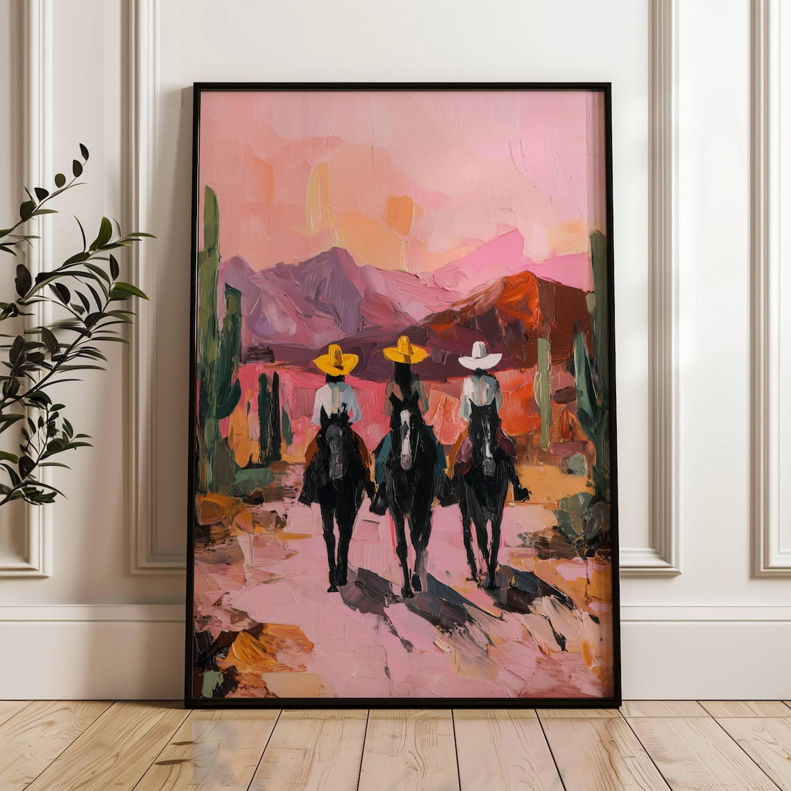 Three Western Cowboy Print Abstract Cowboy Art Equestrian Wall Art ...