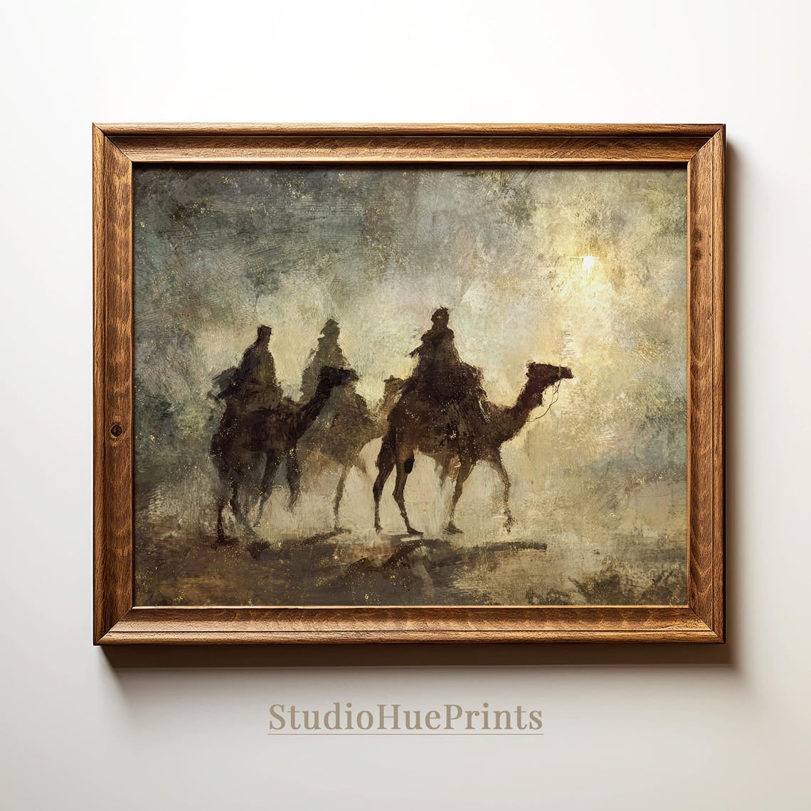 Three Wise Men Wall Art, Three Kings Wall Art, Nativity Scene Art, Christian Wall Art, Moody ...