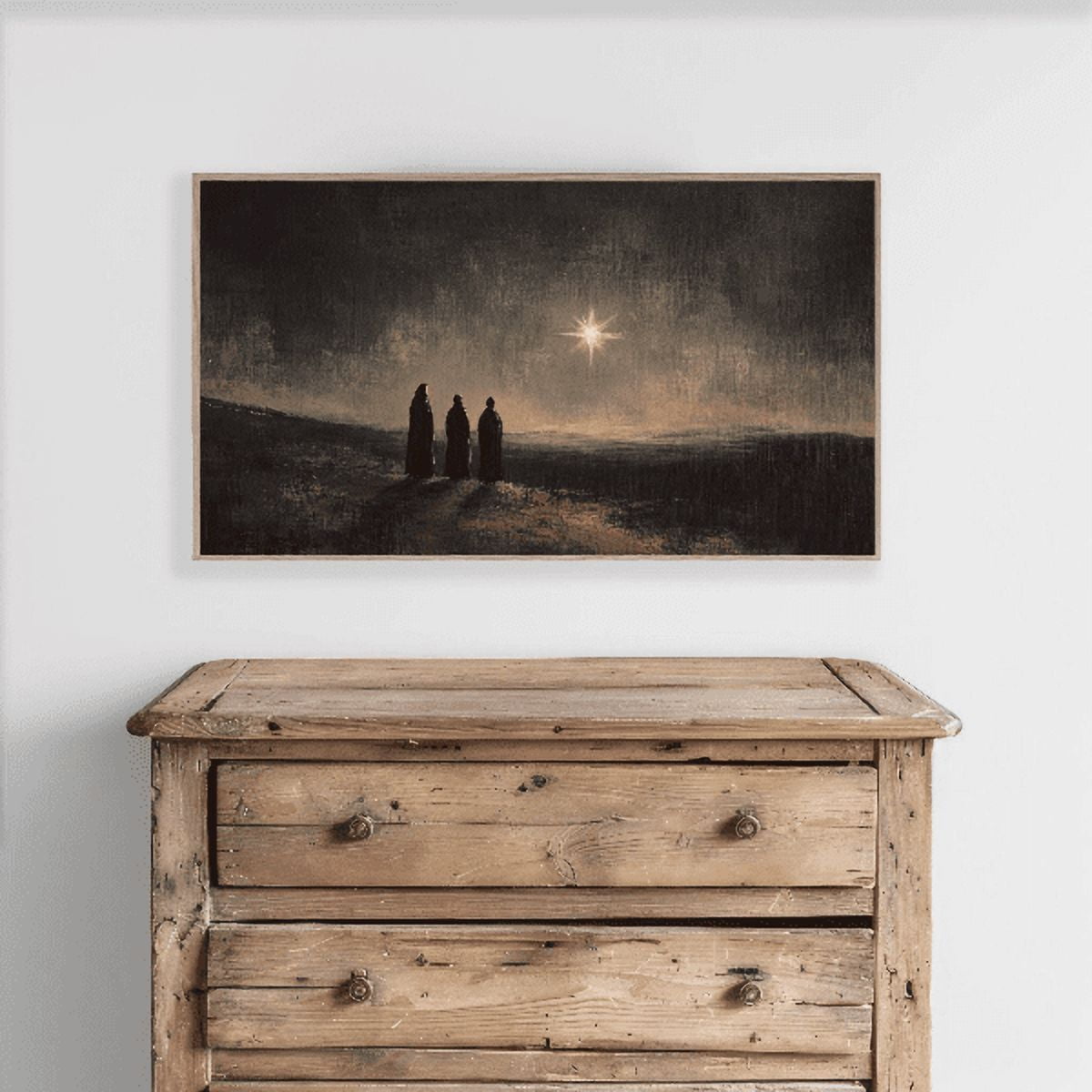Three Wise Men and Star of Bethlehem Poster (Unframed) - Walmart.com