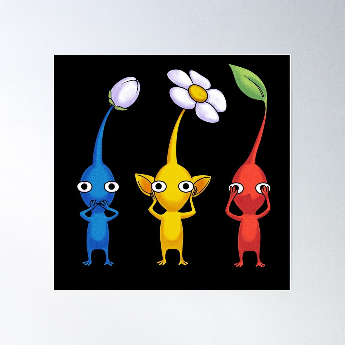 Three Wise Pikmin Poster Wall Art, Modern Wall Decor For Living Room ...