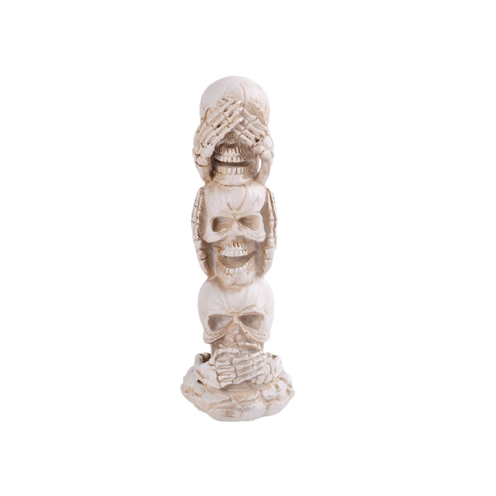 Three Wise Skulls Resin Statue – A "see no evil, hear no evil, speak no ...