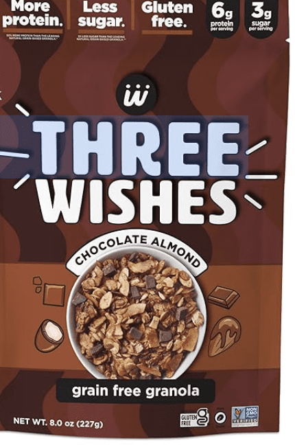 Three Wishes Chocolate Almond Grain Free Granola 4-Pack 8 oz - Walmart.com