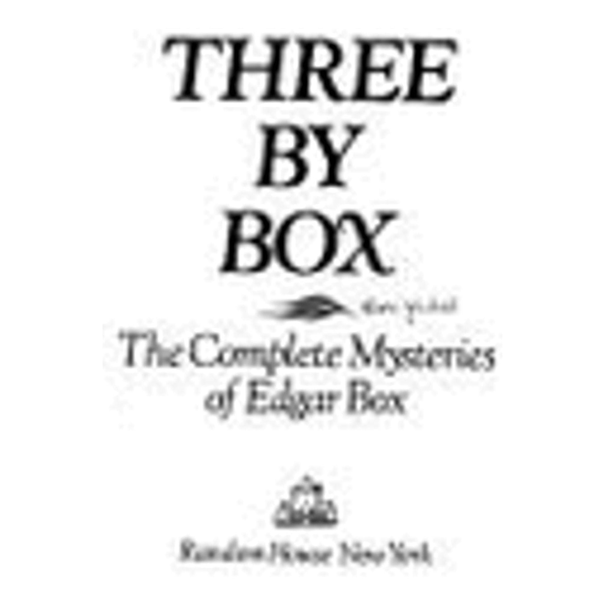 Pre-Owned Three by Box : The Collected Mysteries of Edgar Box ...
