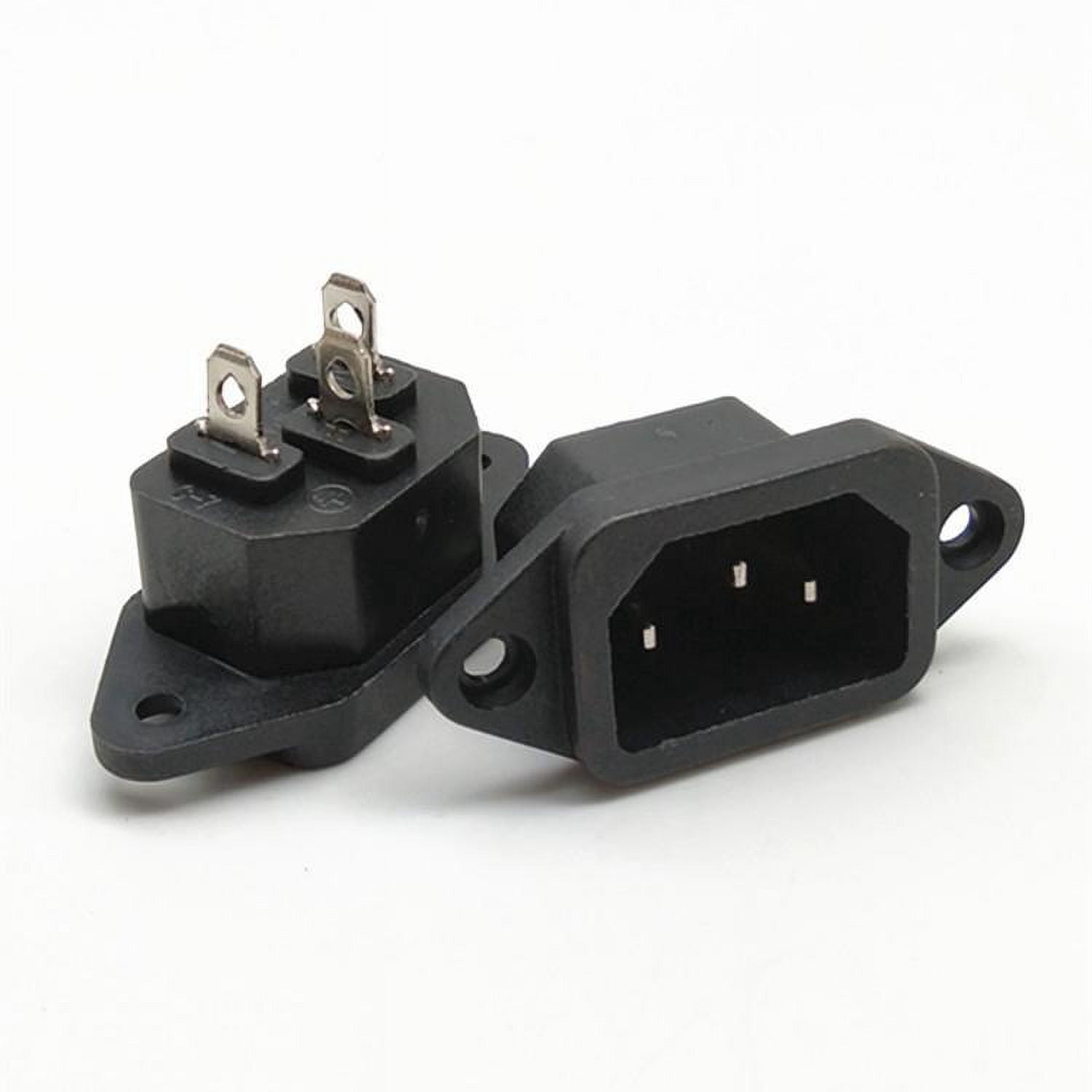 Three-core AC power socket item word socket with ear fixing hole male ...