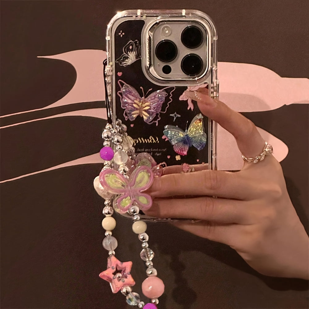 Three-dimensional Fairy Line Butterfly Mirror with Bracelet Mobile ...